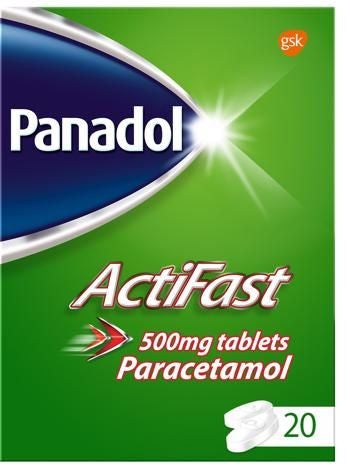 Actifast 500mg Paracetamol 20 Tablets – Aherns Pharmacy